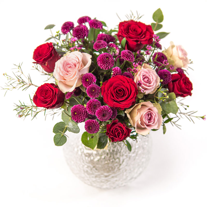 Roter & Rosa Rosenstrauß | Euroflorist Blumenversand